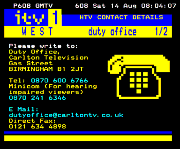 The end of ITV regional Teletext: December 2004 - TV Forum